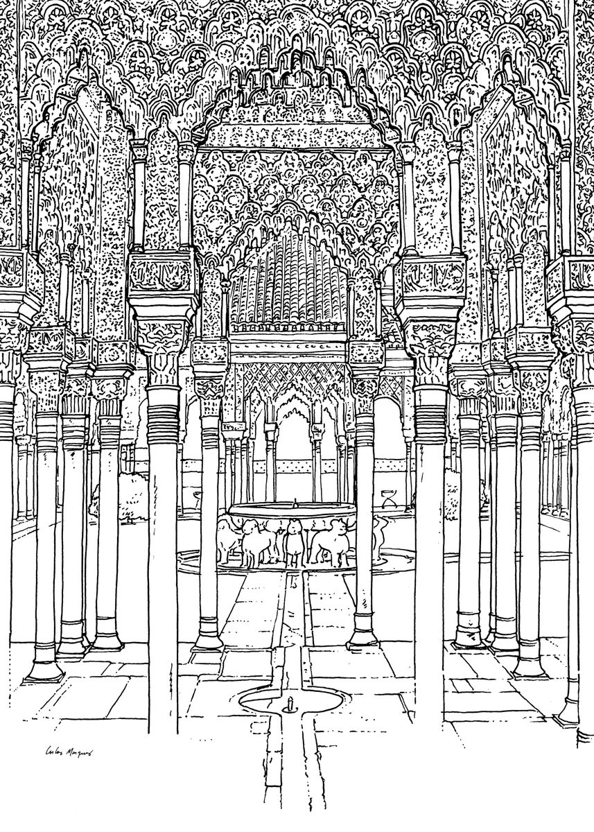 'Alhambra palace Granada ' Poster by Carlos Marques | Displate