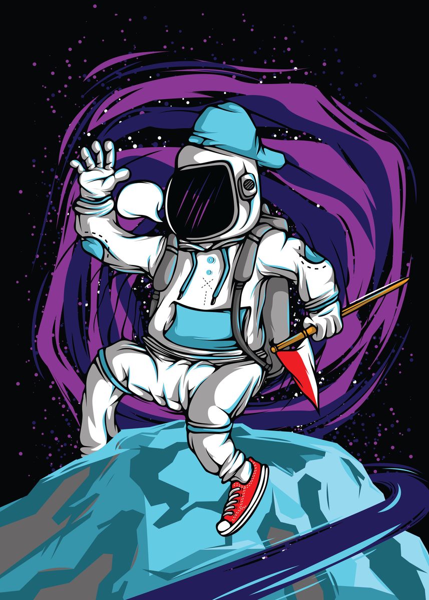 'Modern Astronot' Poster by Bagas Arif Rizky Setiawan | Displate