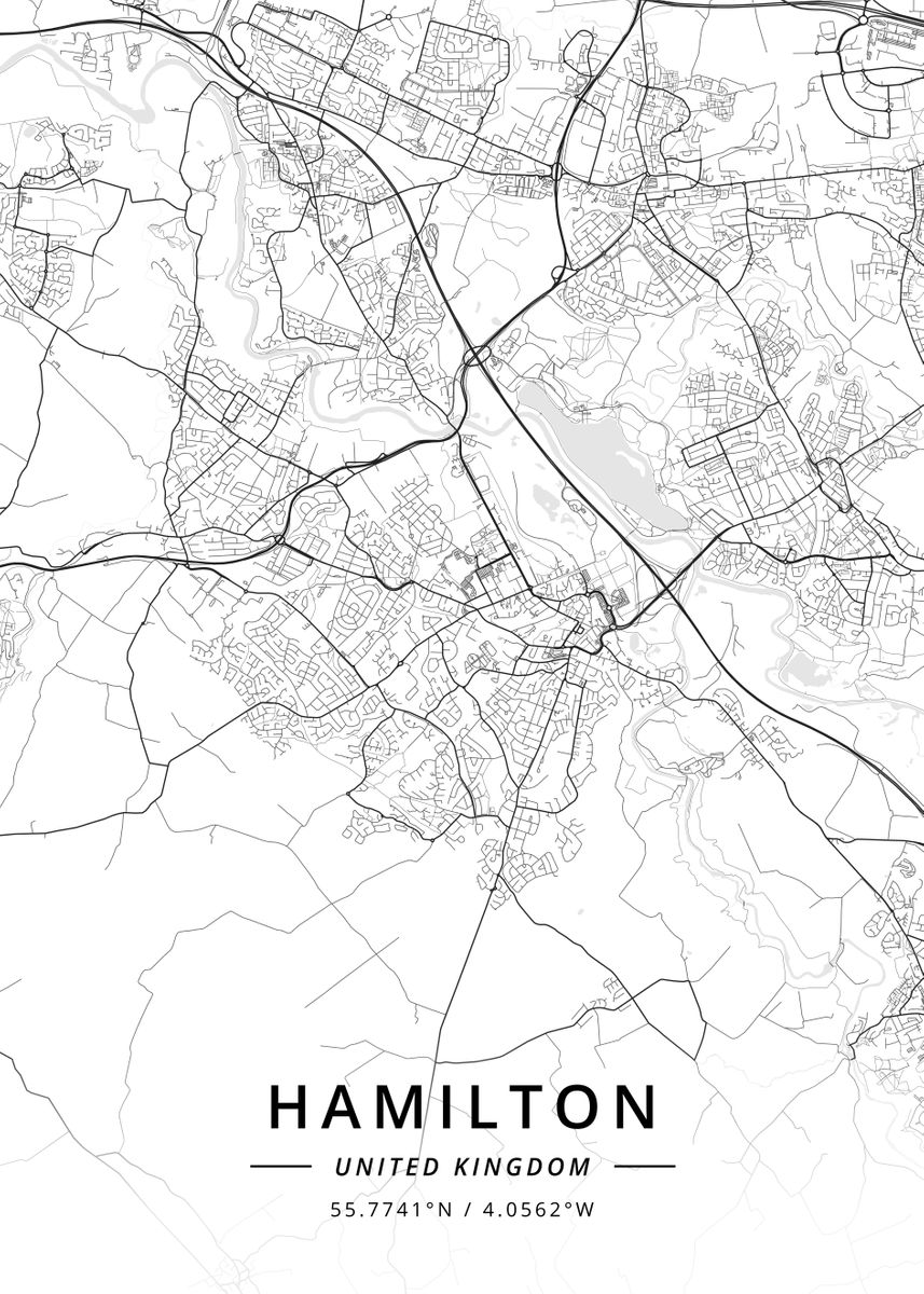 'Hamilton United Kingdom' Poster, picture, metal print, paint by ...