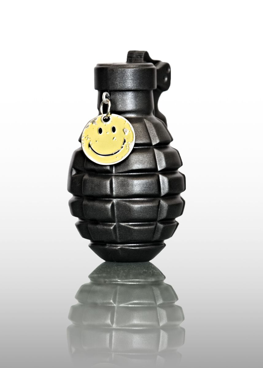 'Smiling Grenade' Poster, picture, metal print, paint by Dominik Berndt ...