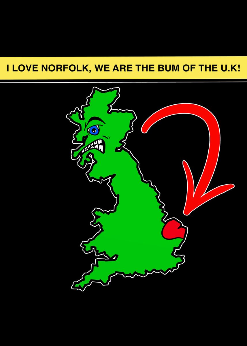 'I Love Norfolk ' Poster, picture, metal print, paint by Vincent J ...