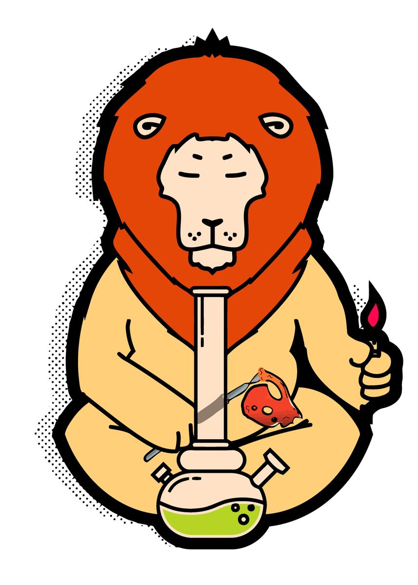 'Lion dab' Poster by Goko Nikolovski | Displate