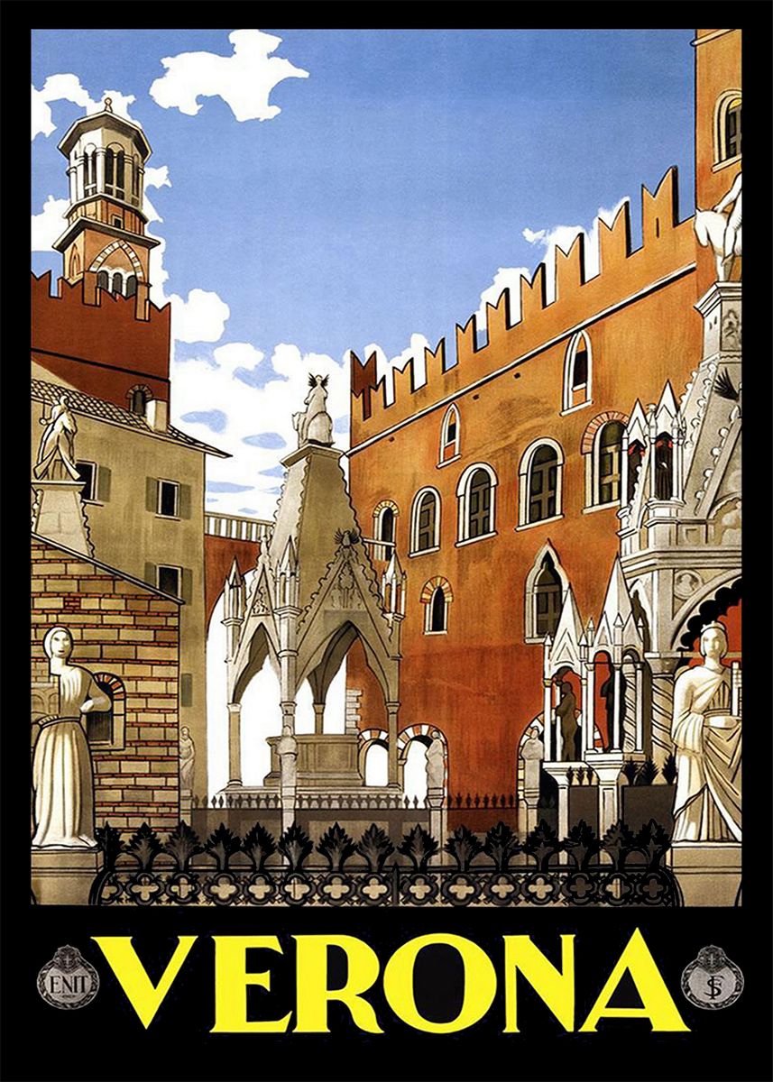 'Verona' Poster, picture, metal print, paint by Head Rubble | Displate