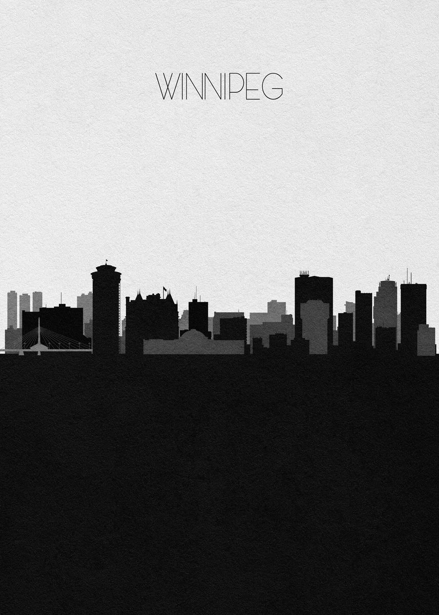 'Winnipeg Skyline' Poster by Deniz A. | Displate