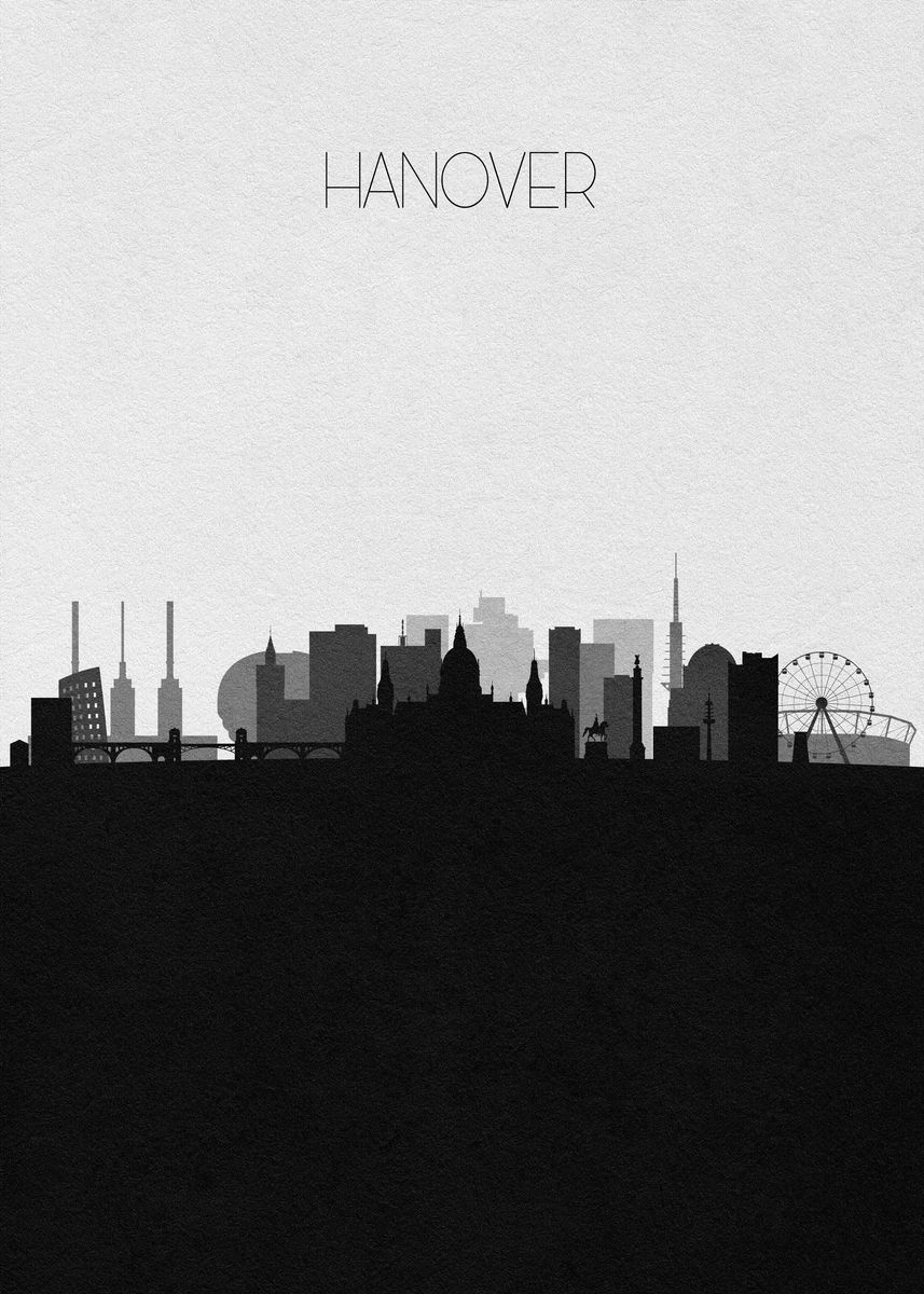 'Hannover Skyline' Poster, picture, metal print, paint by Deniz A ...