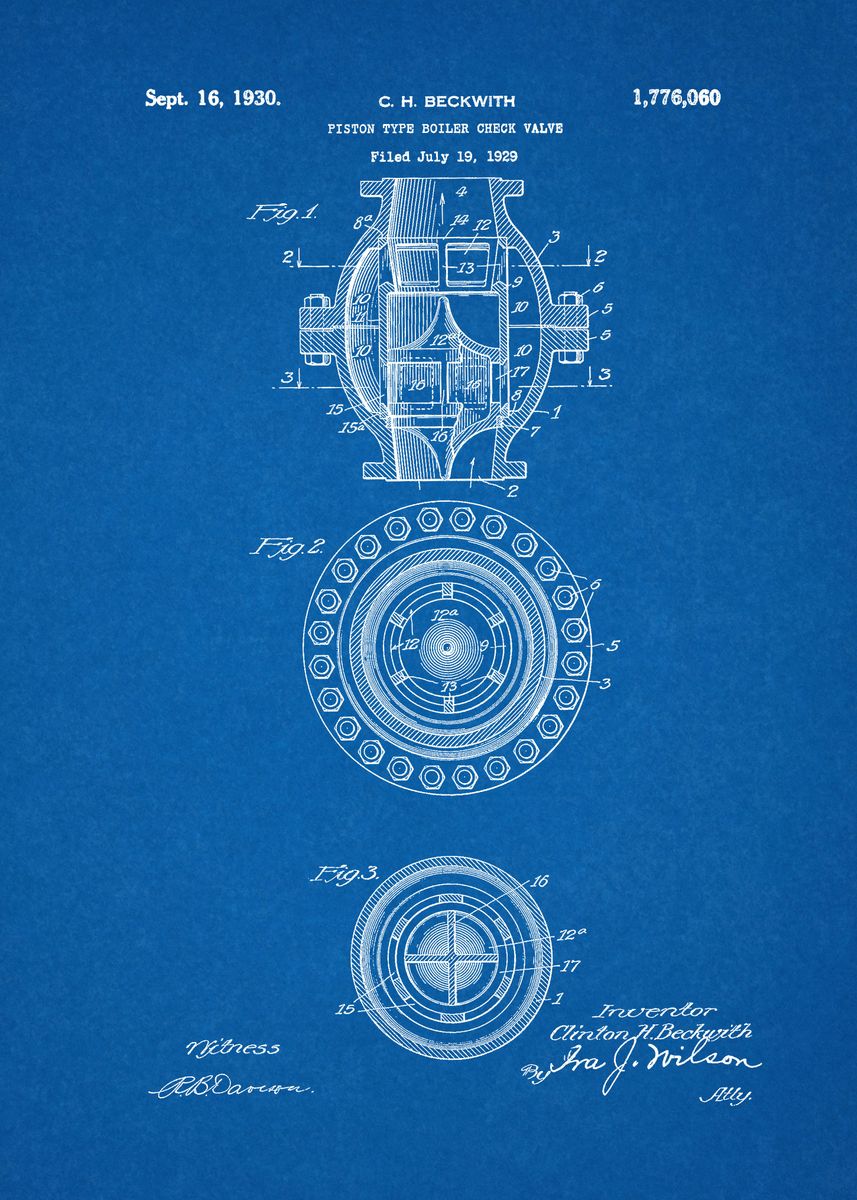 '1929 Piston' Poster, picture, metal print, paint by Nicram K | Displate