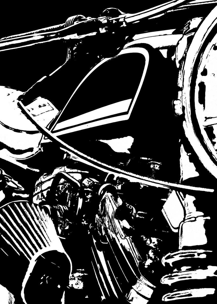 'Motorcycle Mechanics' Poster, picture, metal print, paint by David B ...