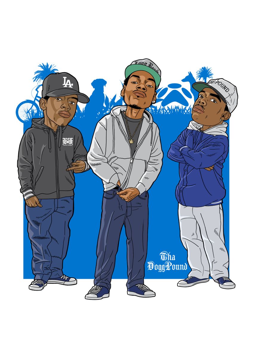 'tha dogg pound 90s ' Poster, picture, metal print, paint by Bailey ...