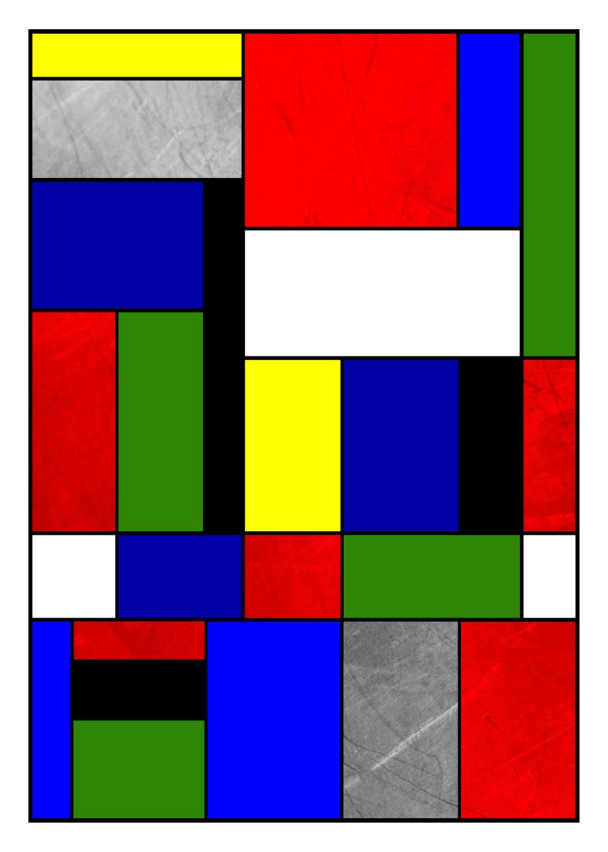 'Mondrian #4' Poster, picture, metal print, paint by Rockett Graphics ...