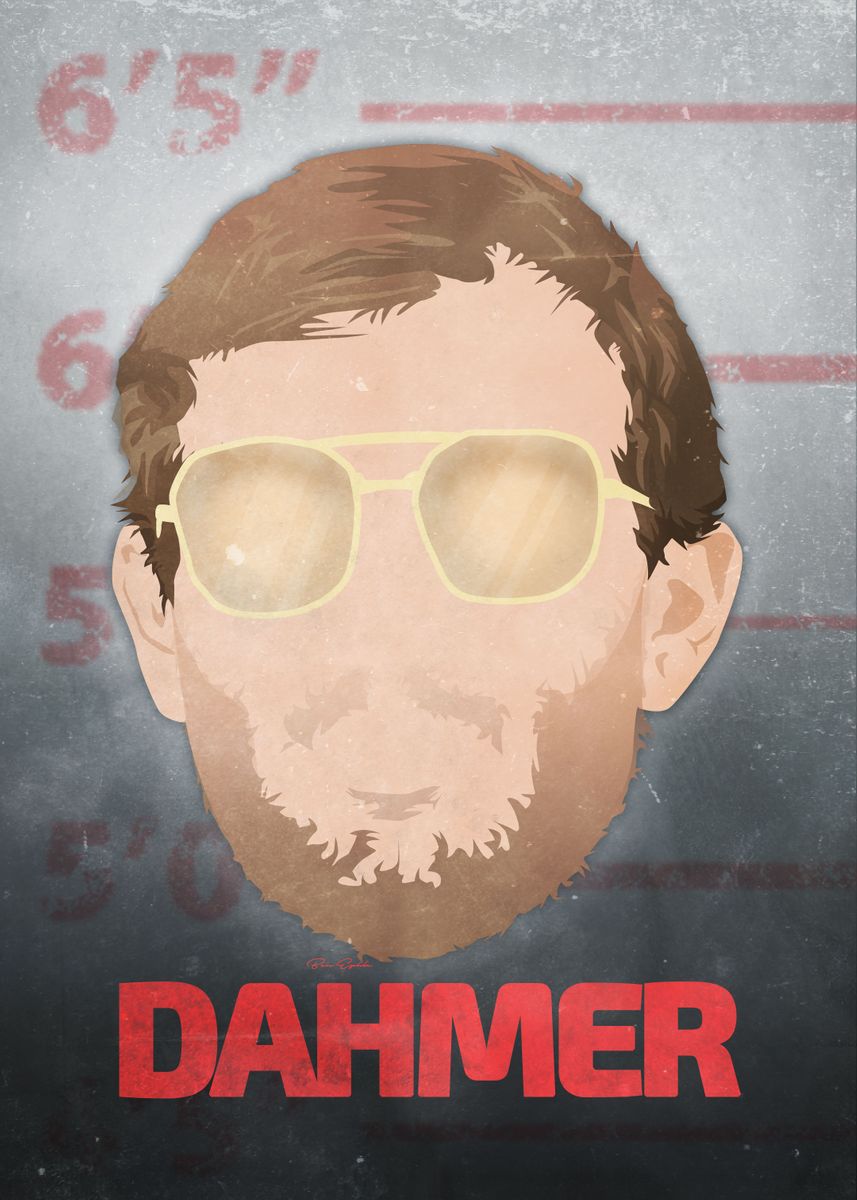 'Dahmer Mugshot' Poster, picture, metal print, paint by Ben Ephla ...