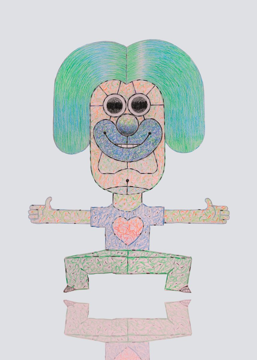 'Hugman Clown ' Poster, picture, metal print, paint by zelko radic ...