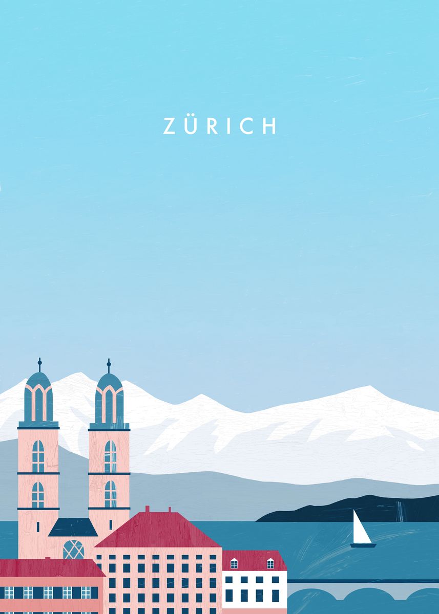 'Zurich' Poster by Katinka Reinke | Displate