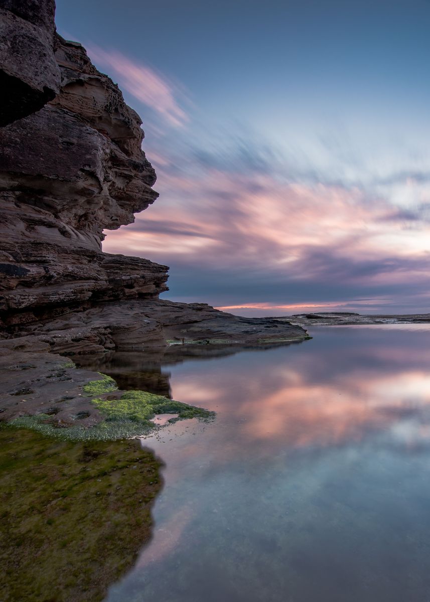 'Rock Pool Sunset' Poster, picture, metal print, paint by Susanne ...