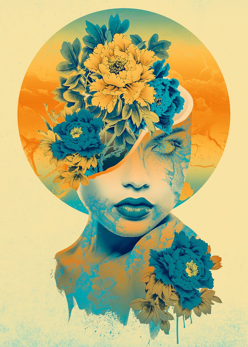 'Broken Beauty VII' Poster, picture, metal print, paint by RIZA PEKER ...