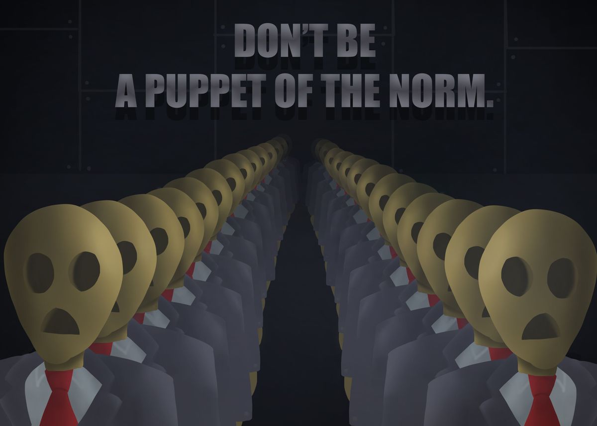 'puppet of the norm ' Poster by DKRO Art | Displate
