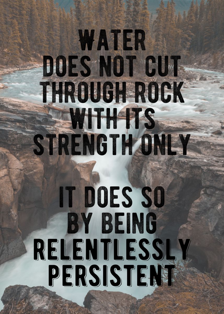 'Be Relentlessly Persistent' Poster, picture, metal print, paint by ...