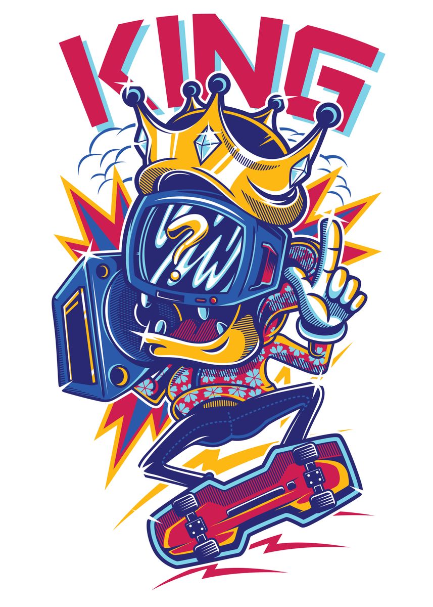 'King' Poster, picture, metal print, paint by Ruslan Geliskhanov | Displate