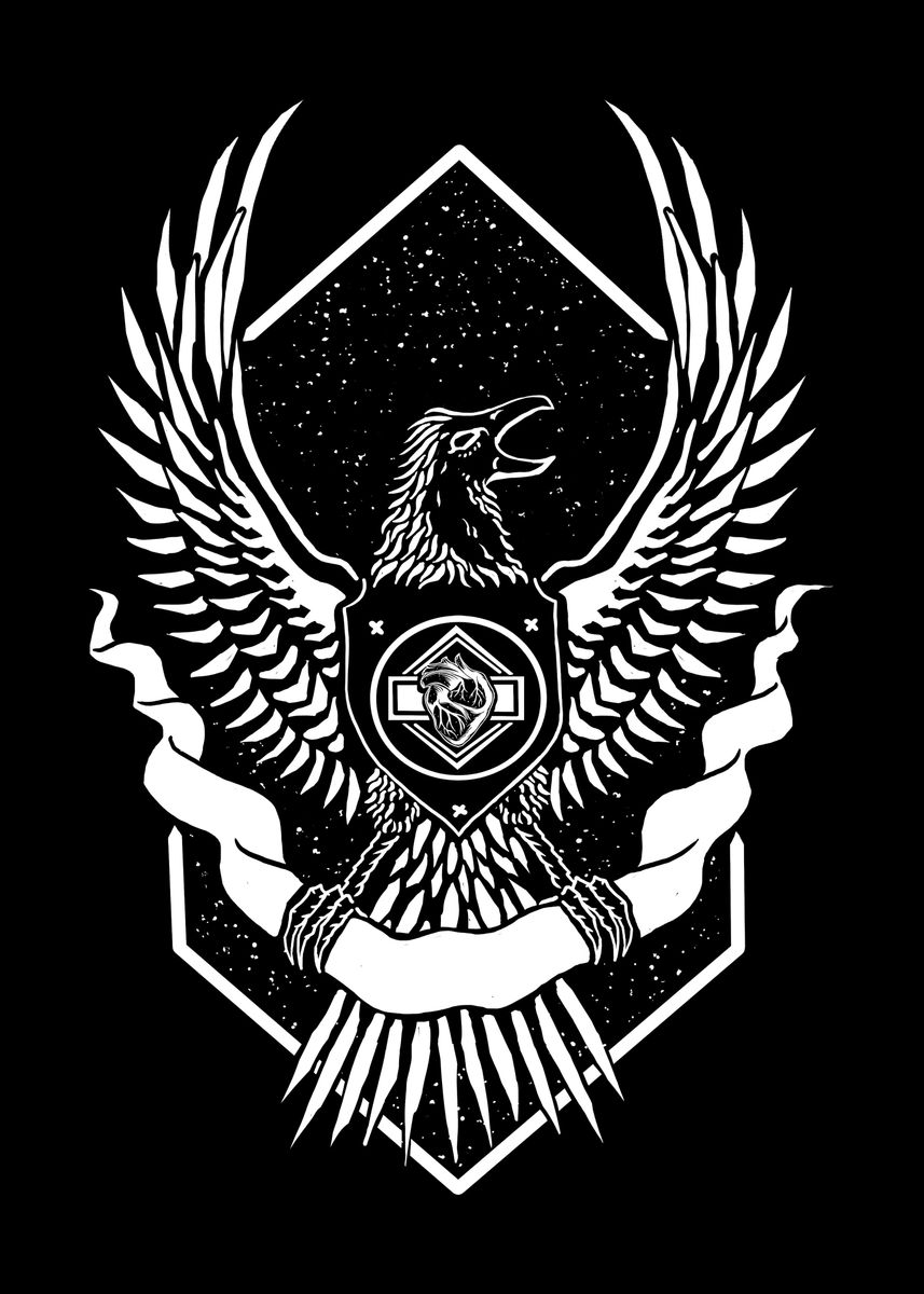 'Eagle Heart' Poster, picture, metal print, paint by design by ...