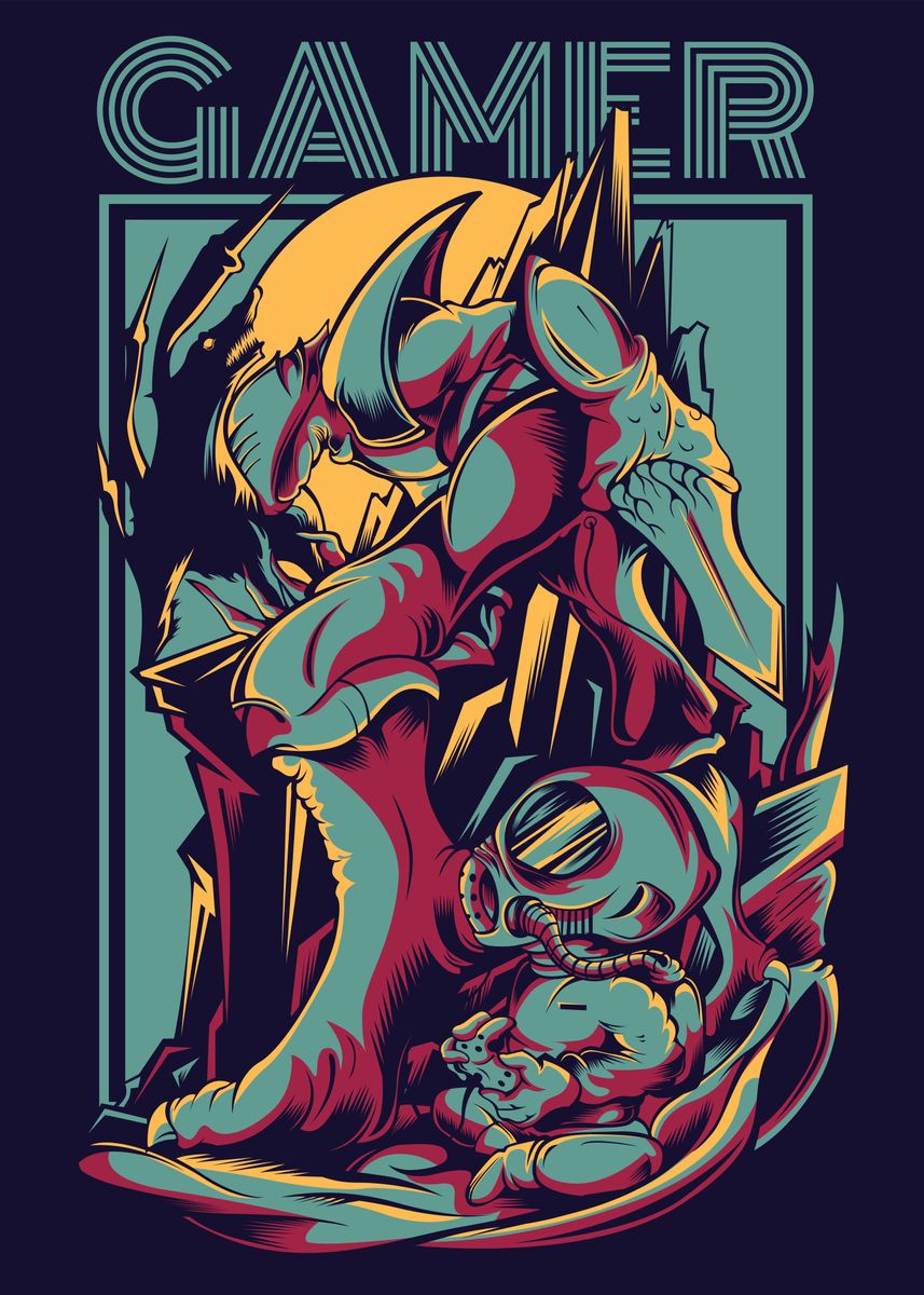 'Gamer' Poster, picture, metal print, paint by Ruslan Geliskhanov ...