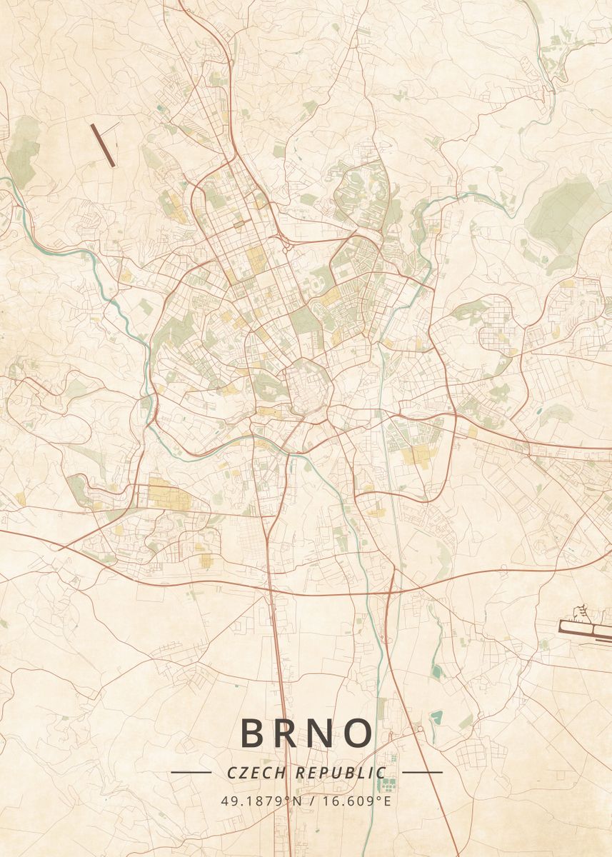 'Brno Czech Republic' Poster, picture, metal print, paint by Designer ...