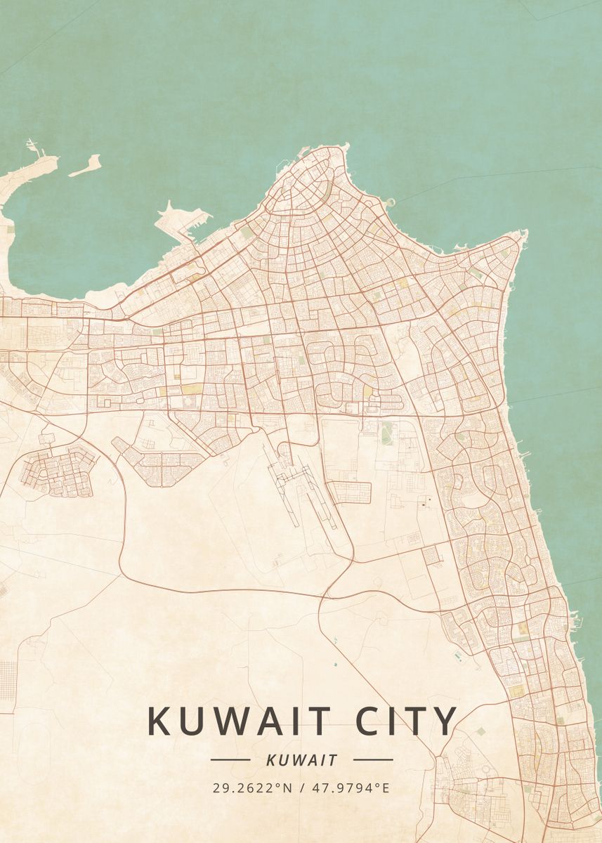 'Kuwait City Kuwait' Poster, picture, metal print, paint by Designer ...