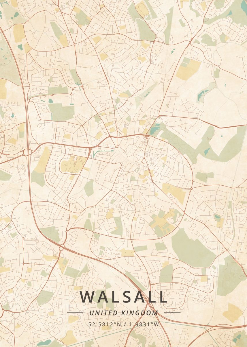 'Walsall United Kingdom' Poster, picture, metal print, paint by ...