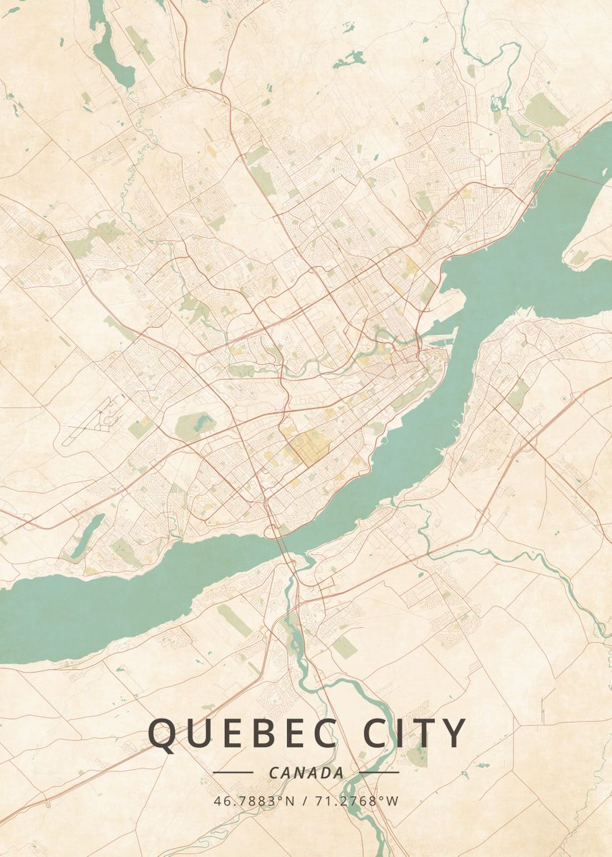 'Quebec City Canada' Poster, picture, metal print, paint by Designer ...