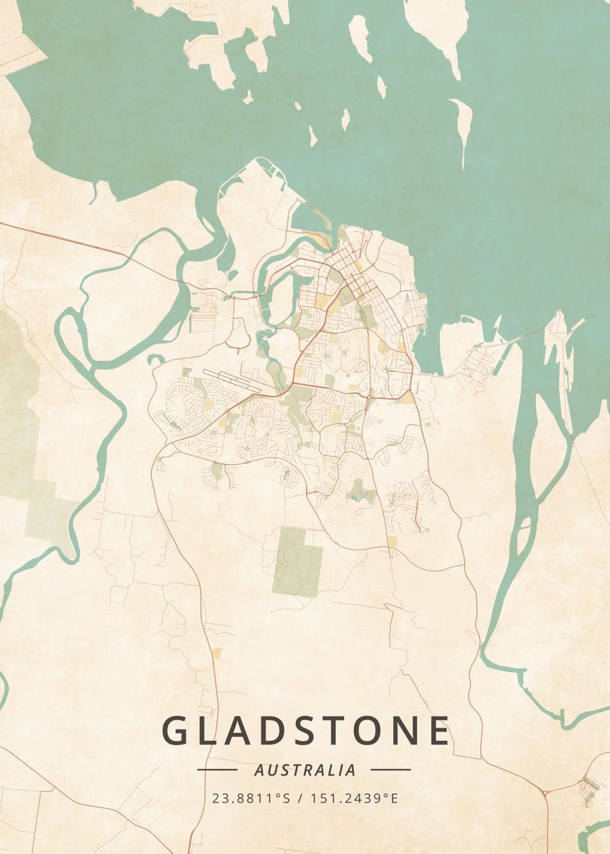 'Gladstone Australia' Poster, picture, metal print, paint by Designer ...