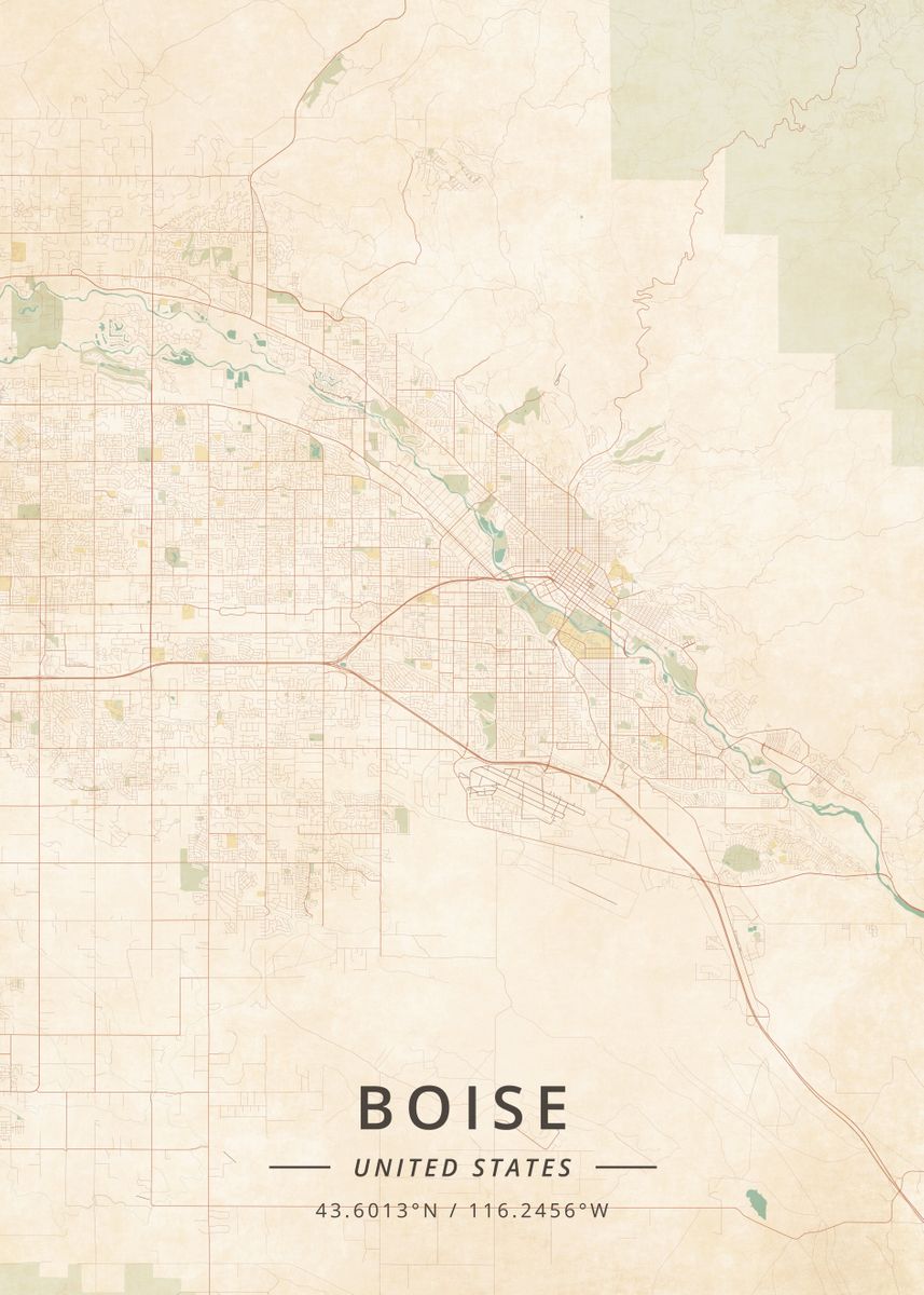 'Boise United States' Poster by Designer Map Art | Displate