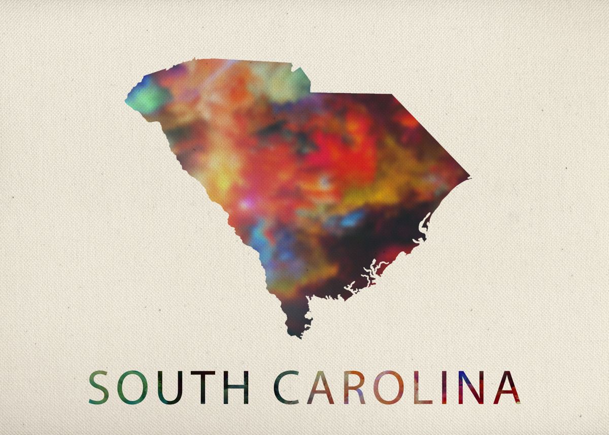 'South Carolina Map' Poster by Design Turnpike | Displate