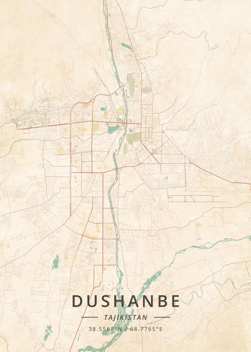 'Dushanbe Tajikistan' Poster, picture, metal print, paint by Designer ...