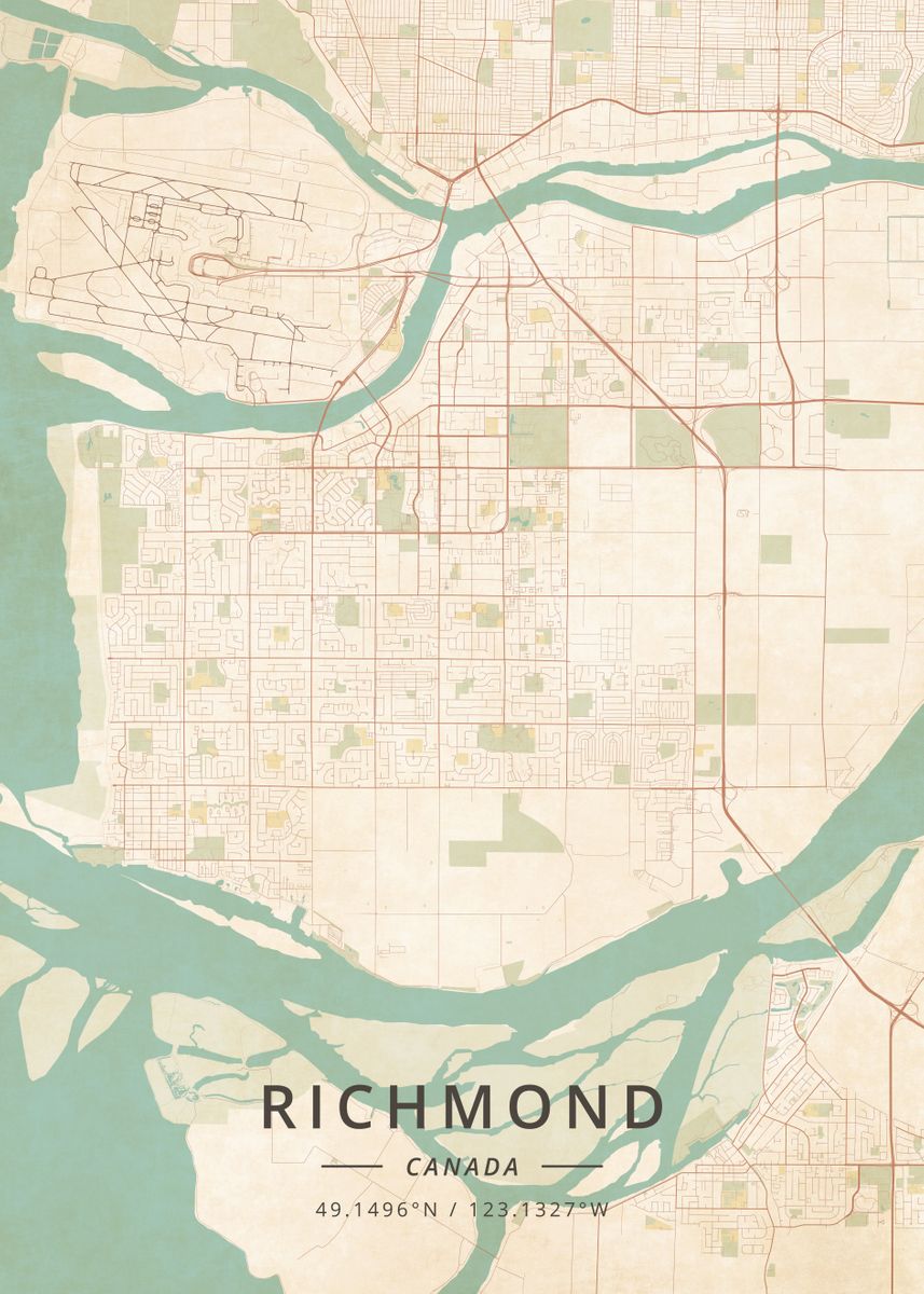 'Richmond Canada' Poster by Designer Map Art | Displate