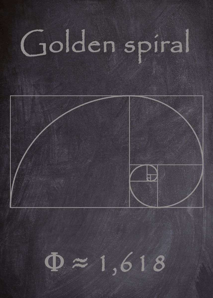 'Golden spiral' Poster, picture, metal print, paint by Erzsébet Rácz ...