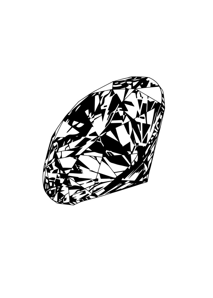 'Diamond' Poster, picture, metal print, paint by Euglen Xhaferi | Displate