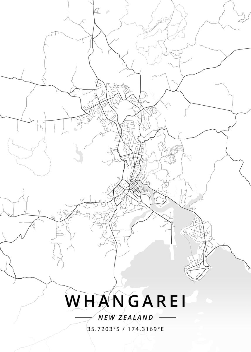 'Whangarei New Zealand' Poster, picture, metal print, paint by Designer ...