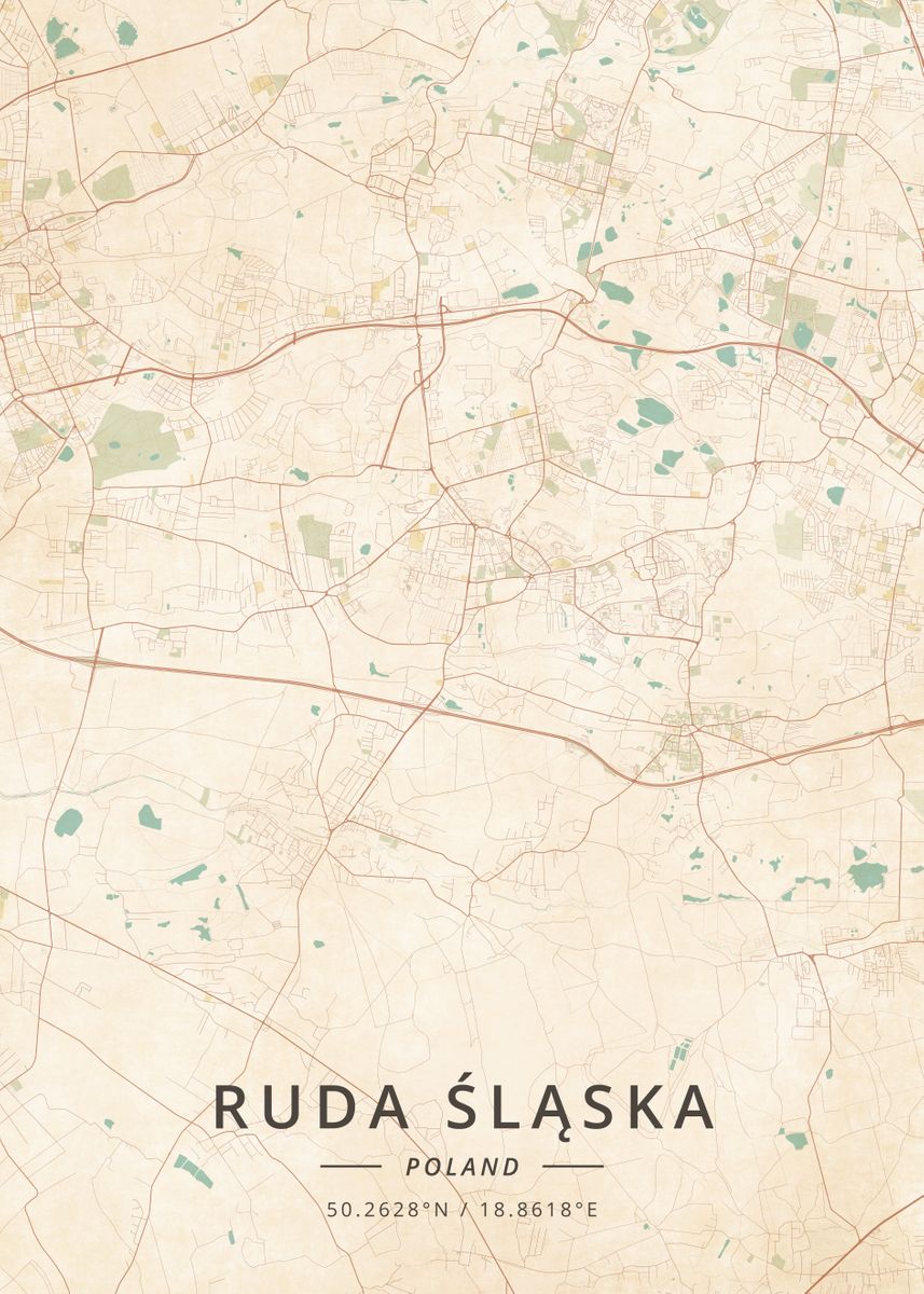 'Ruda Slaska Poland' Poster, picture, metal print, paint by Designer ...