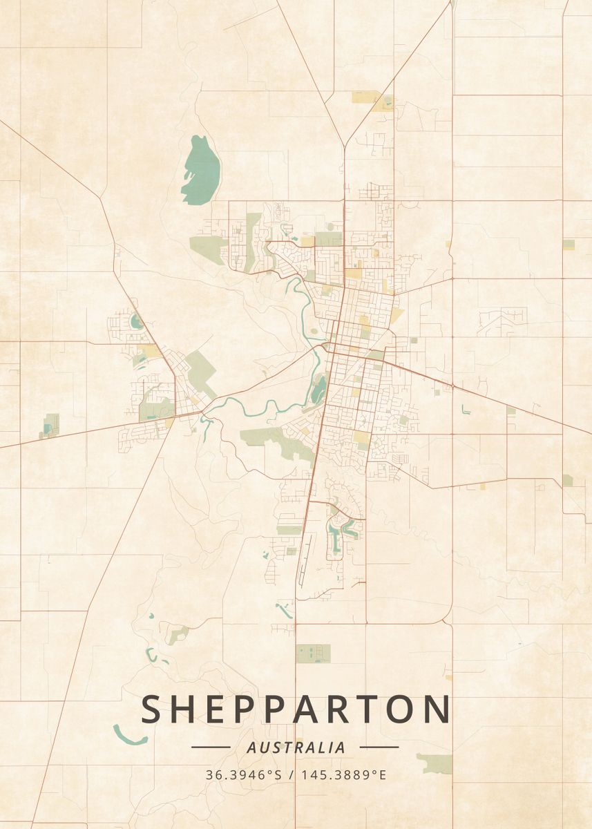 'Shepparton Australia' Poster, picture, metal print, paint by Designer ...