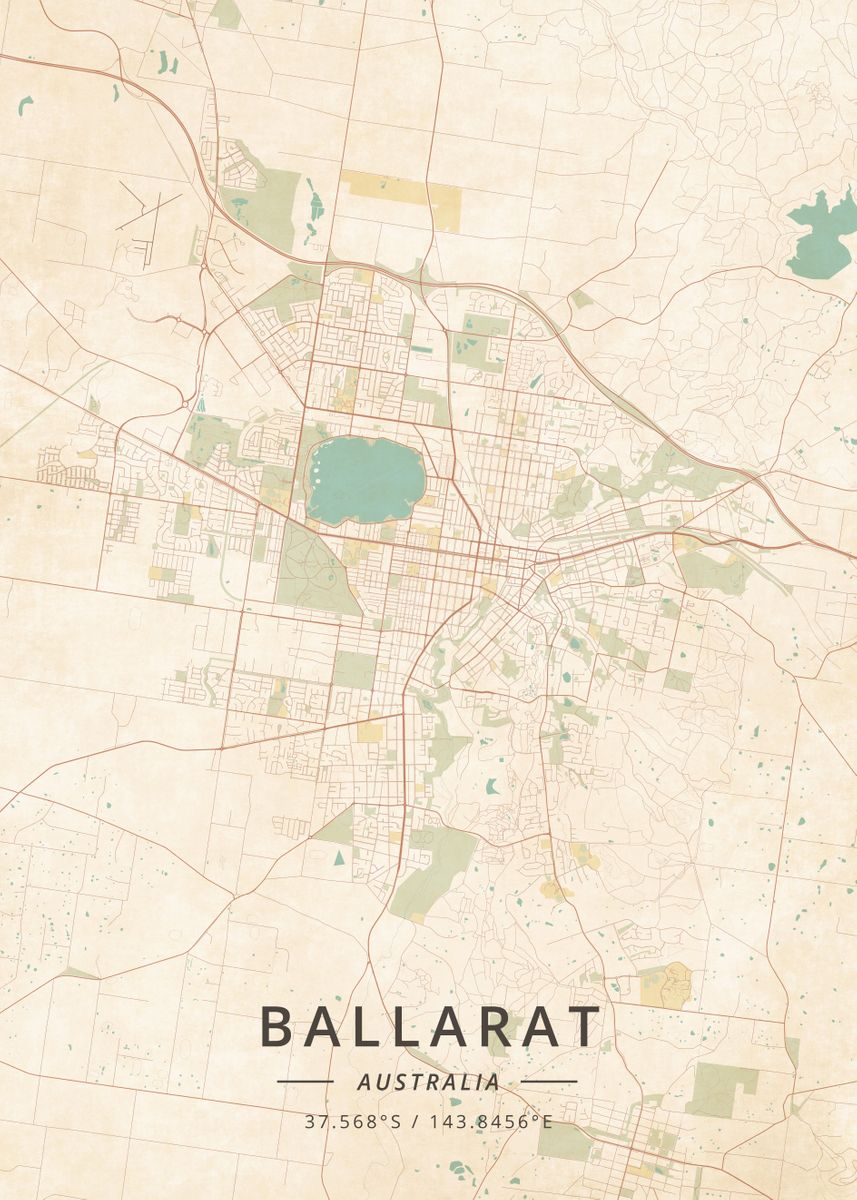 'Ballarat Australia' Poster, picture, metal print, paint by Designer ...