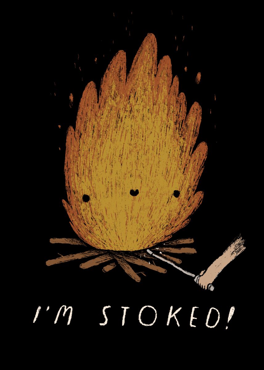 'im stoked' Poster, picture, metal print, paint by Louis roskosch ...