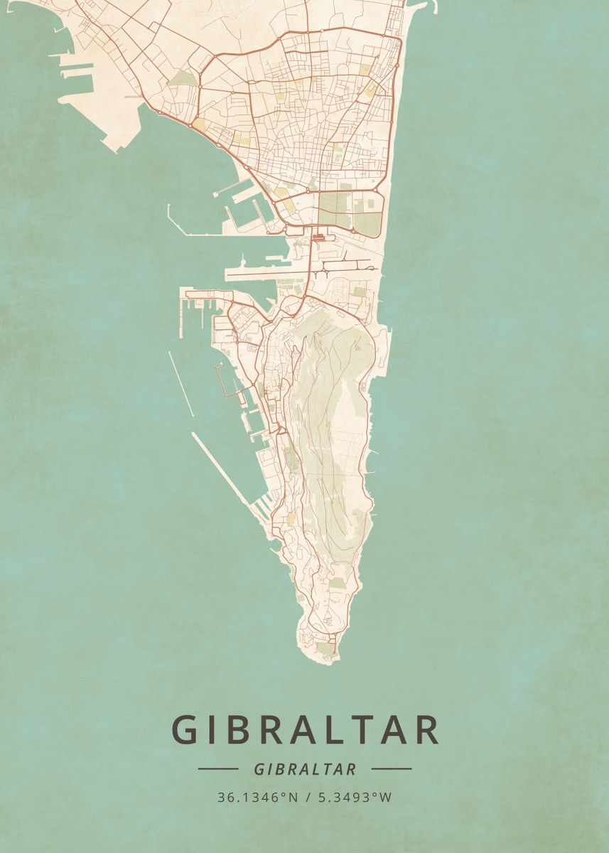 'Gibraltar Gibraltar' Poster, picture, metal print, paint by Designer ...