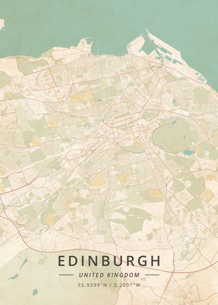 'Edinburgh United Kingdom' Poster, picture, metal print, paint by ...