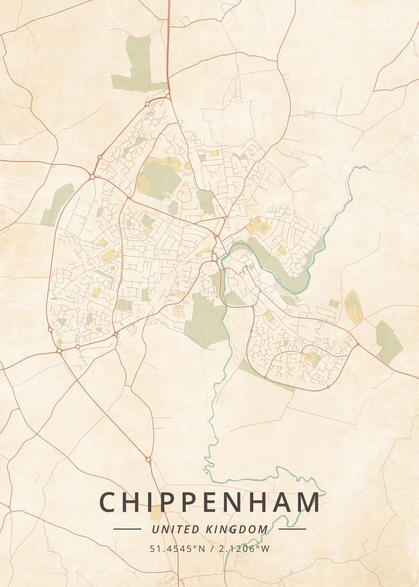 'Chippenham United Kingdom' Poster, picture, metal print, paint by ...