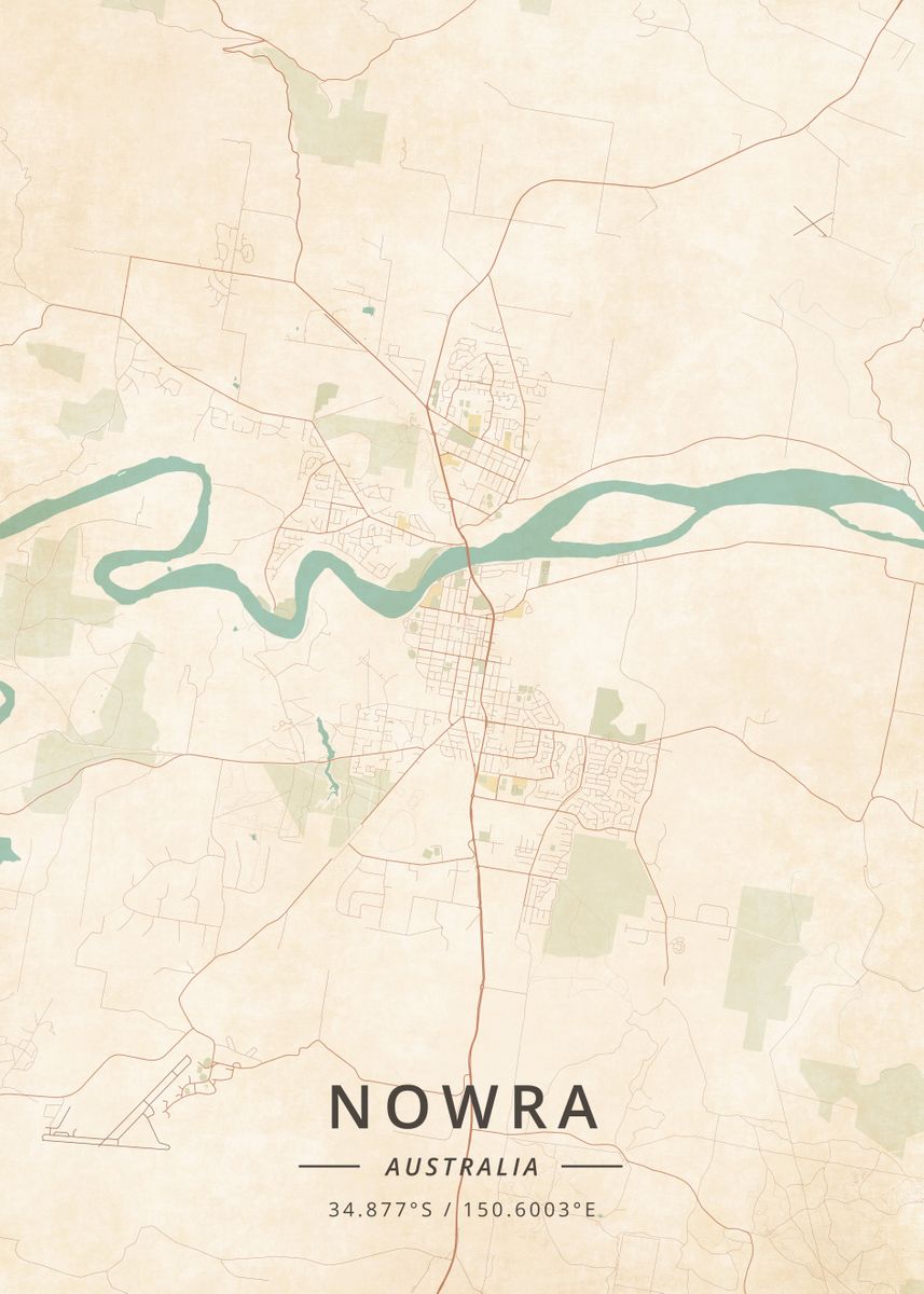 'Nowra Australia' Poster by Designer Map Art | Displate