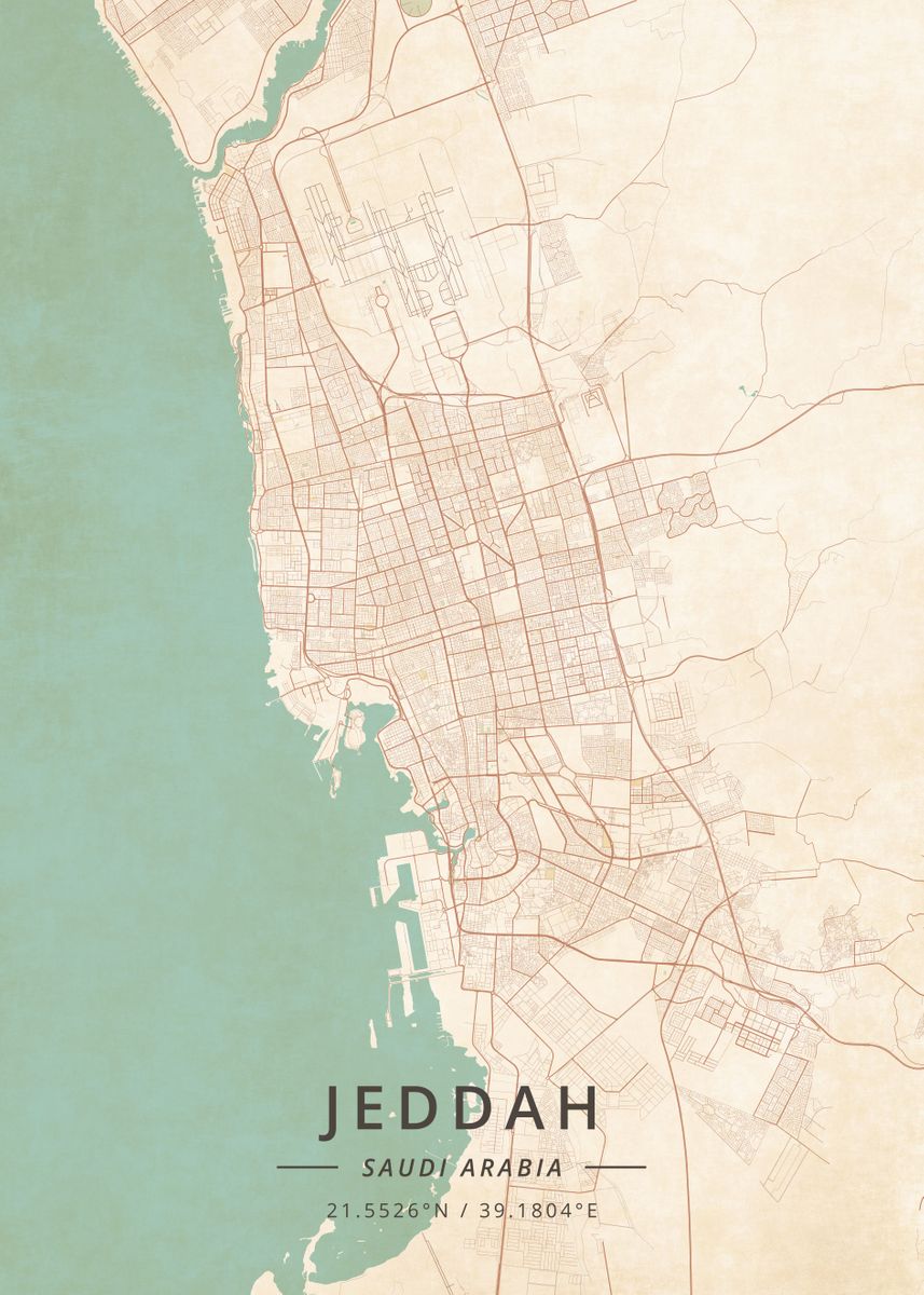 'Jeddah Saudi Arabia' Poster, picture, metal print, paint by Designer ...