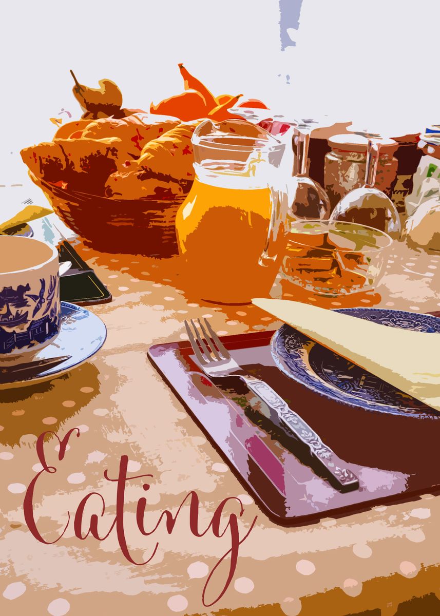 'Eating' Poster by Katarzyna Kocur | Displate