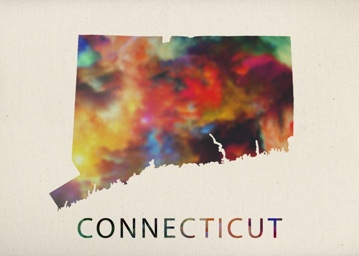 'Connecticut Watercolor Map' Poster by Design Turnpike | Displate