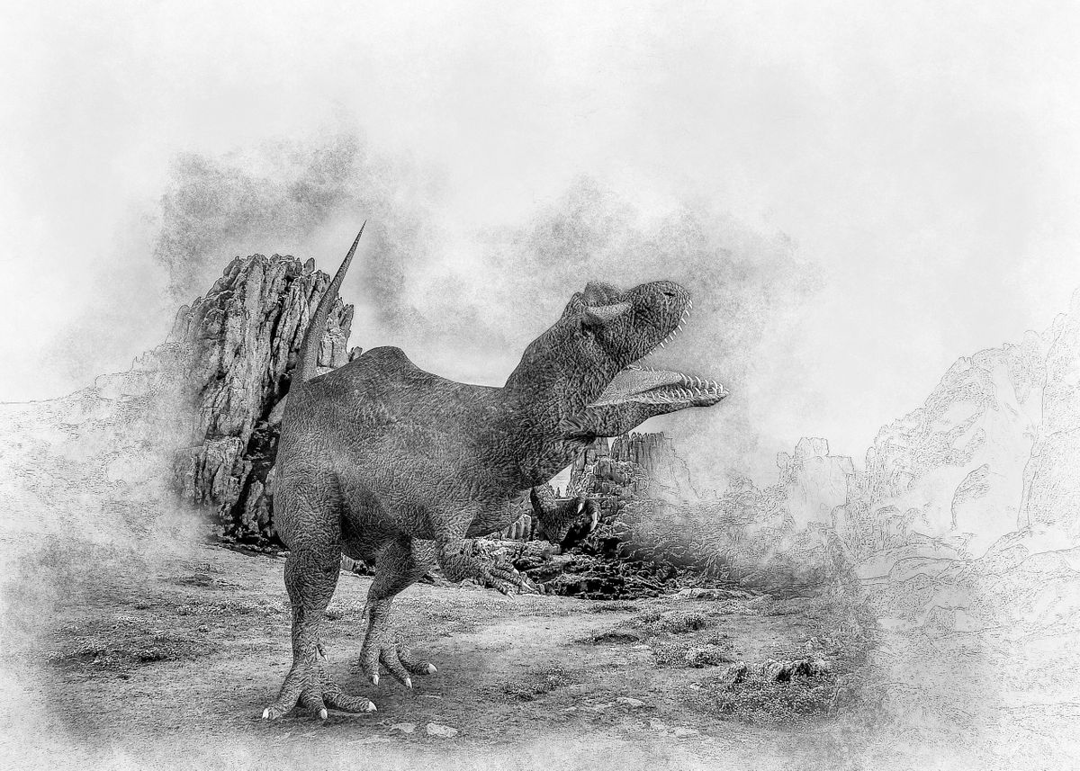 'Allosaurus' Poster by Alain Gaymard | Displate