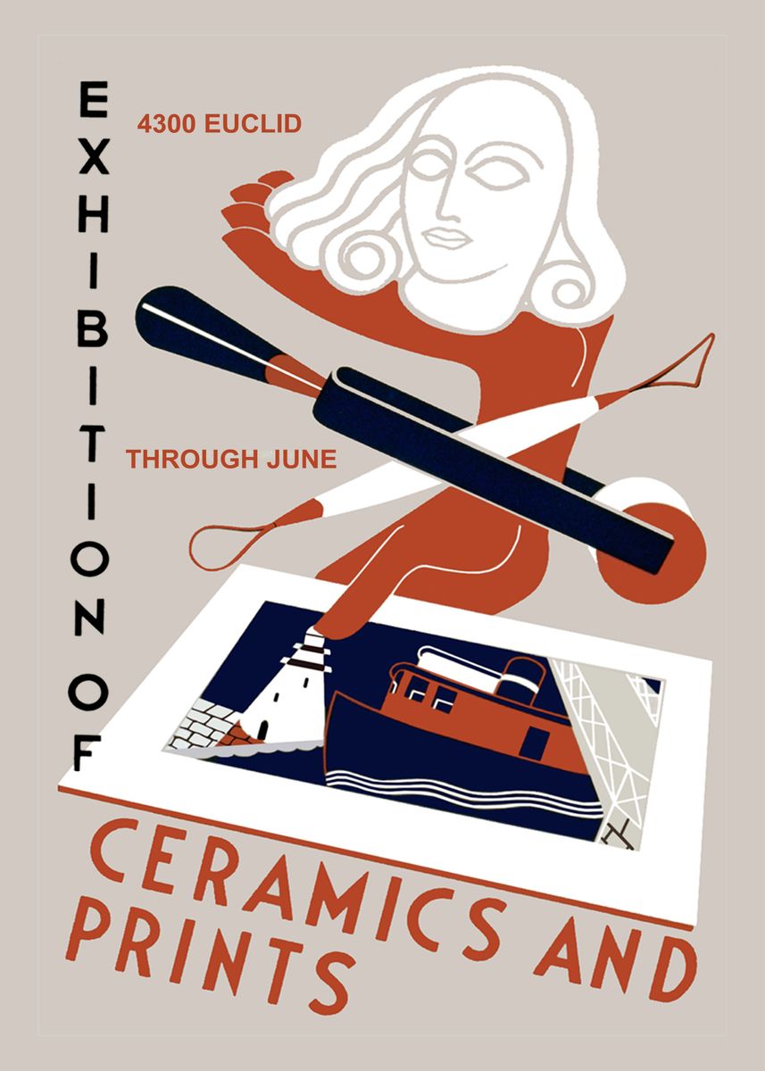'Ceramics & Prints Exhibit' Poster, picture, metal print, paint by ...