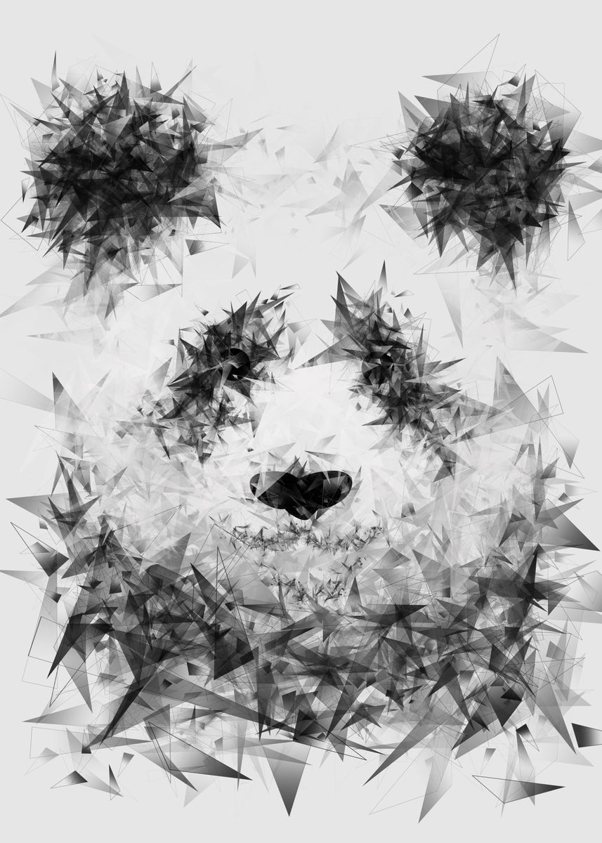 'Crystal panda' Poster by Elisabetta Luana La Rocca | Displate