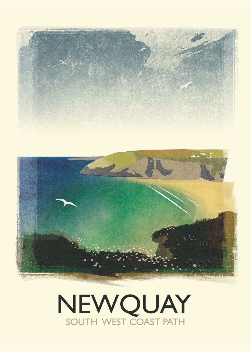 'Newquay' Poster by Rick Smith Illustration | Displate